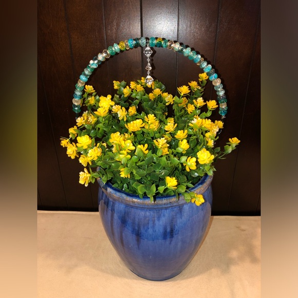 Accents | Beaded Planter Trellis Beaded Plant Archplant Bling Light ...